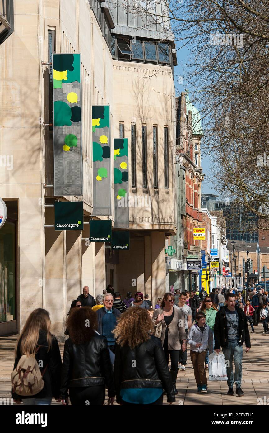 Queensgate shopping centre in the cathedral city of Peterborough ...