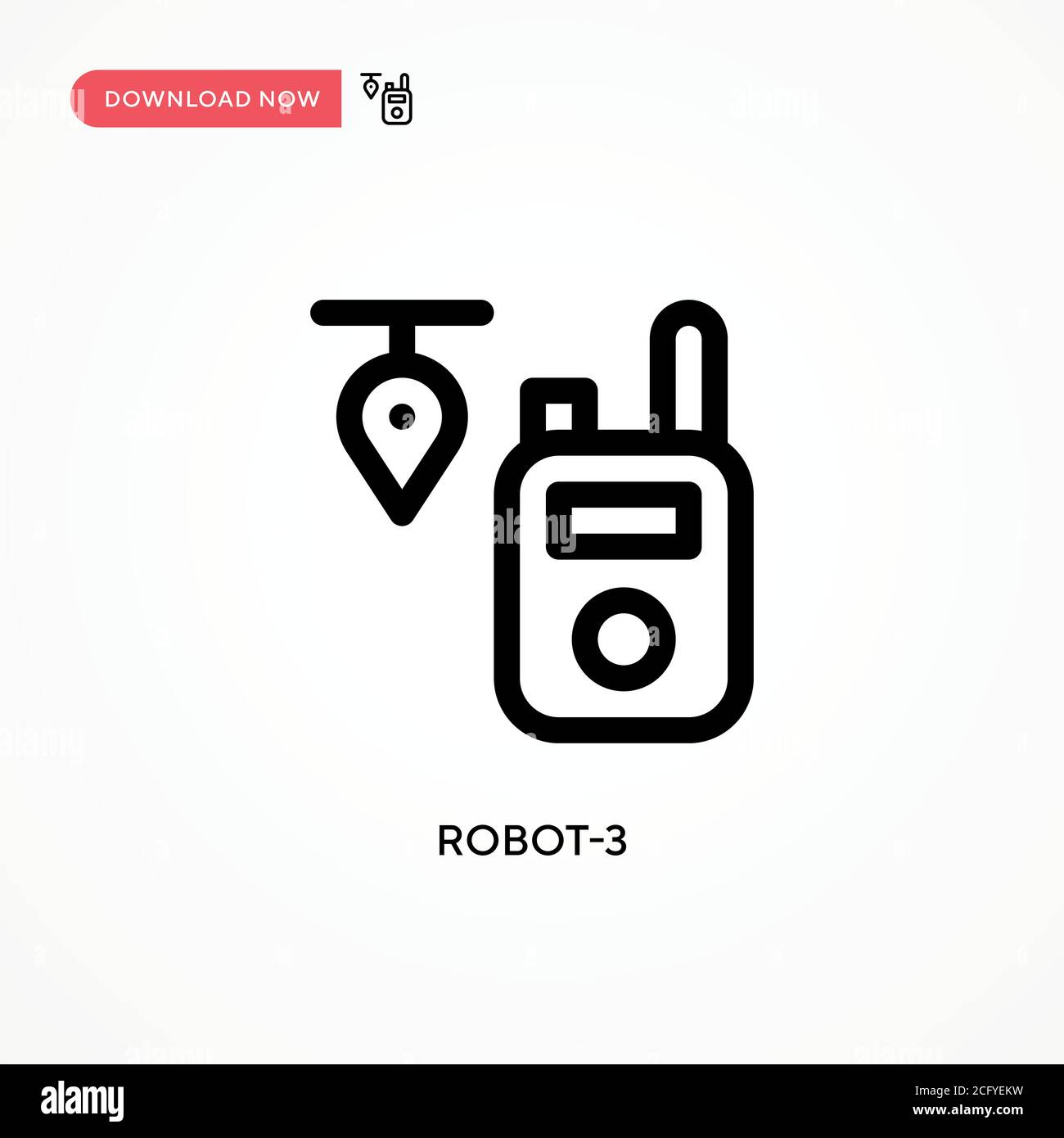 Robot-3 Simple vector icon. Modern, simple flat vector illustration for ...