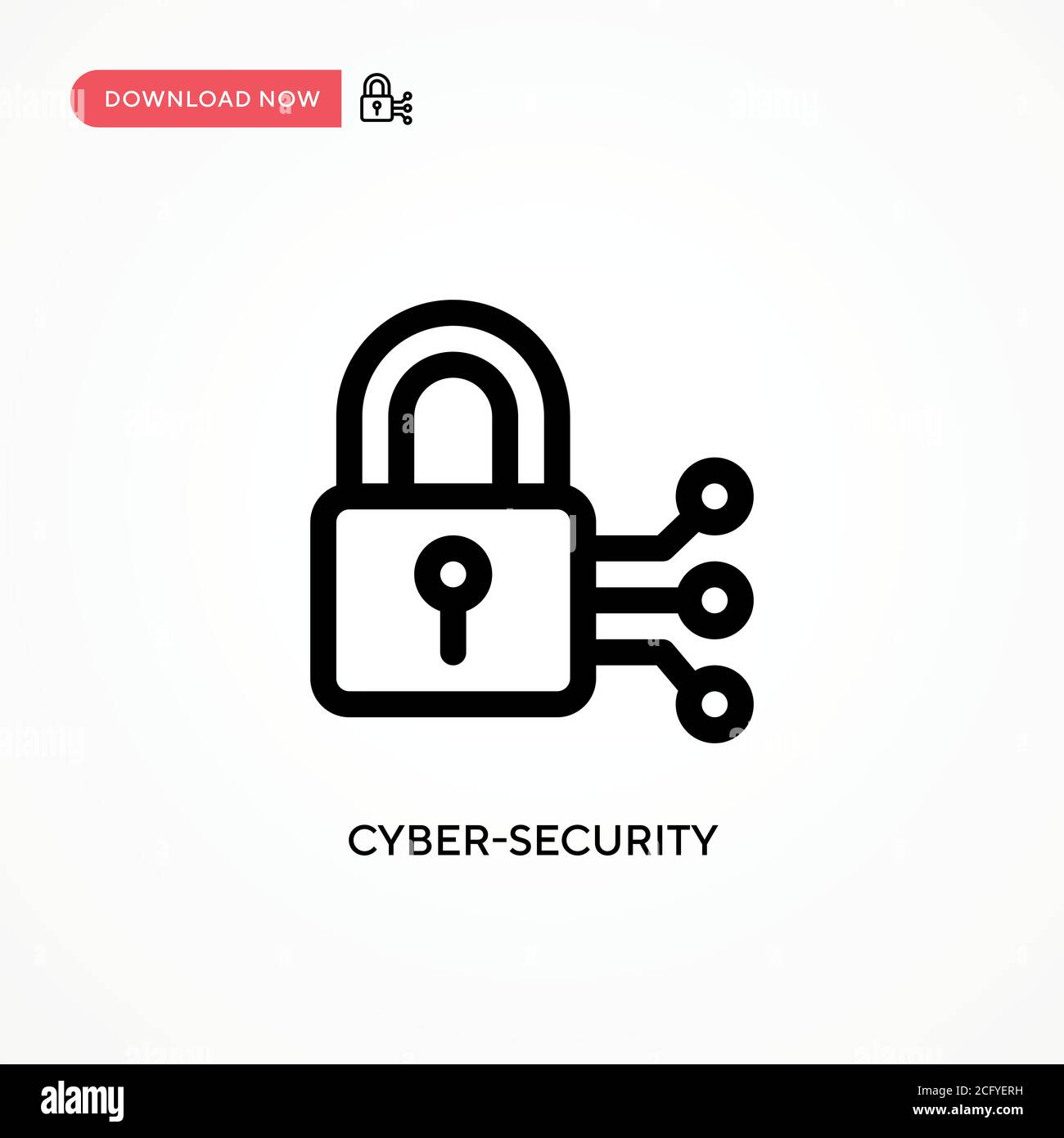 Cyber-security Simple vector icon. Modern, simple flat vector ...