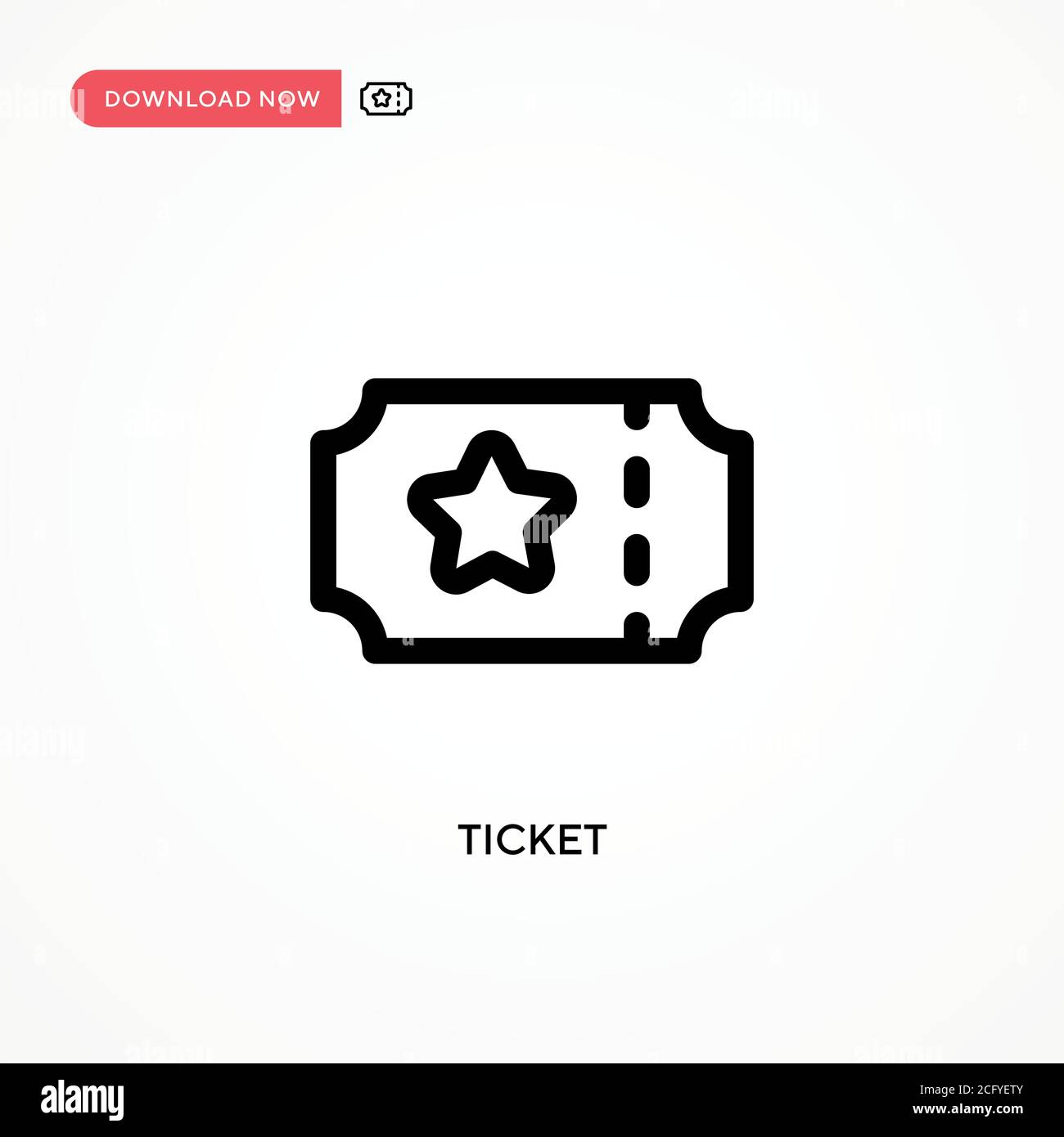 Ticket Simple vector icon. Modern, simple flat vector illustration for ...