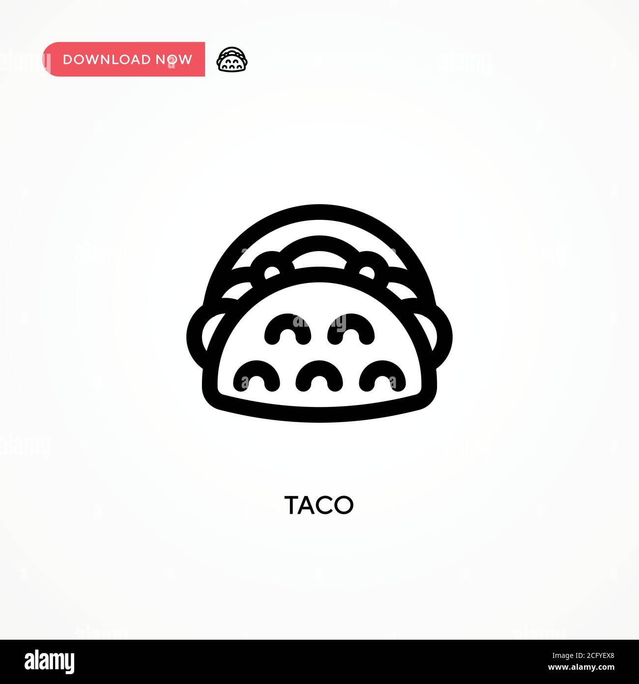 Taco Simple vector icon. Modern, simple flat vector illustration for ...