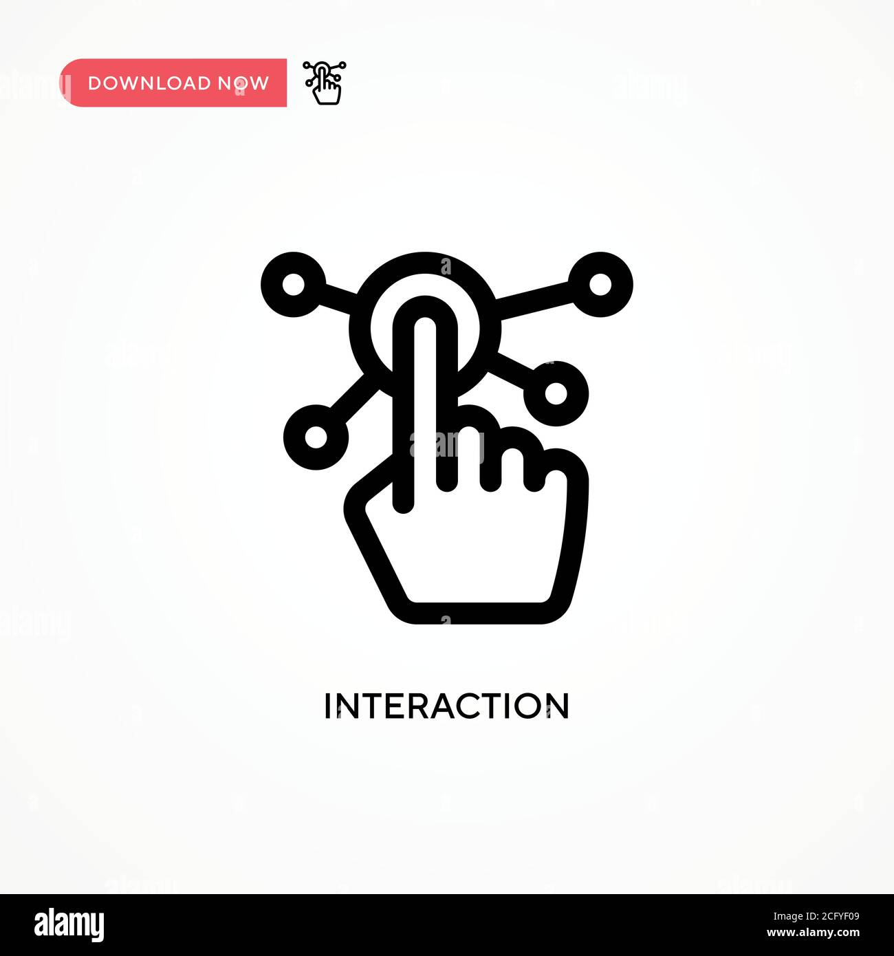 Interaction Simple vector icon. Modern, simple flat vector illustration ...