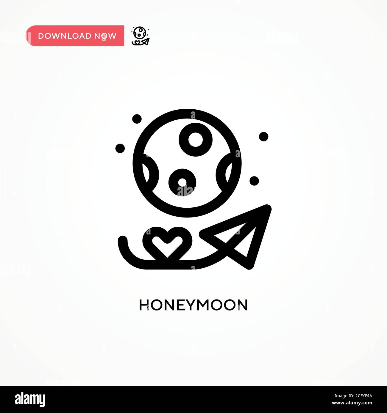 Honeymoon Simple vector icon. Modern, simple flat vector illustration ...