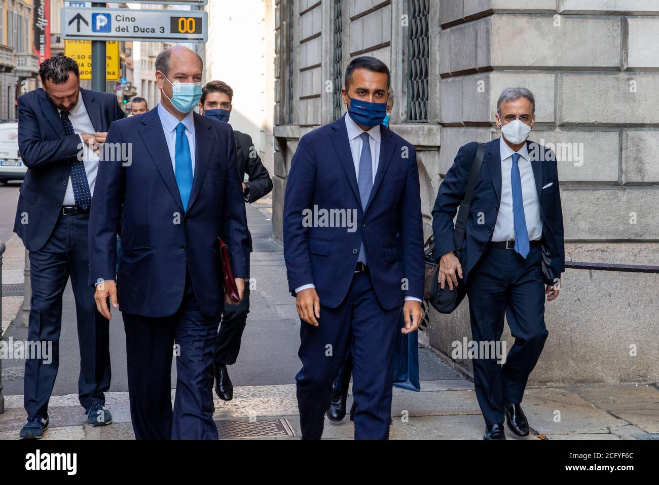 Milan, Italy. 08th Sep, 2020. Milan, arrival of Foreign Minister Luigi ...