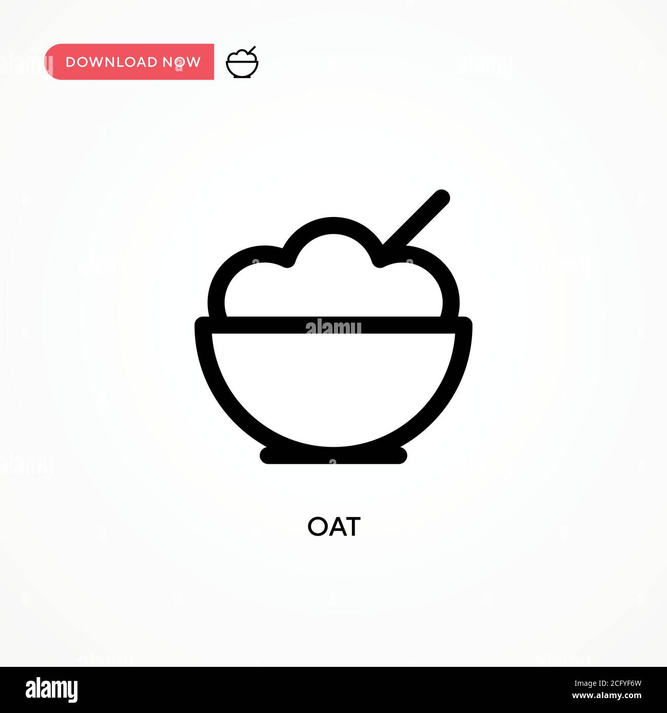 Oat Simple vector icon. Modern, simple flat vector illustration for web ...