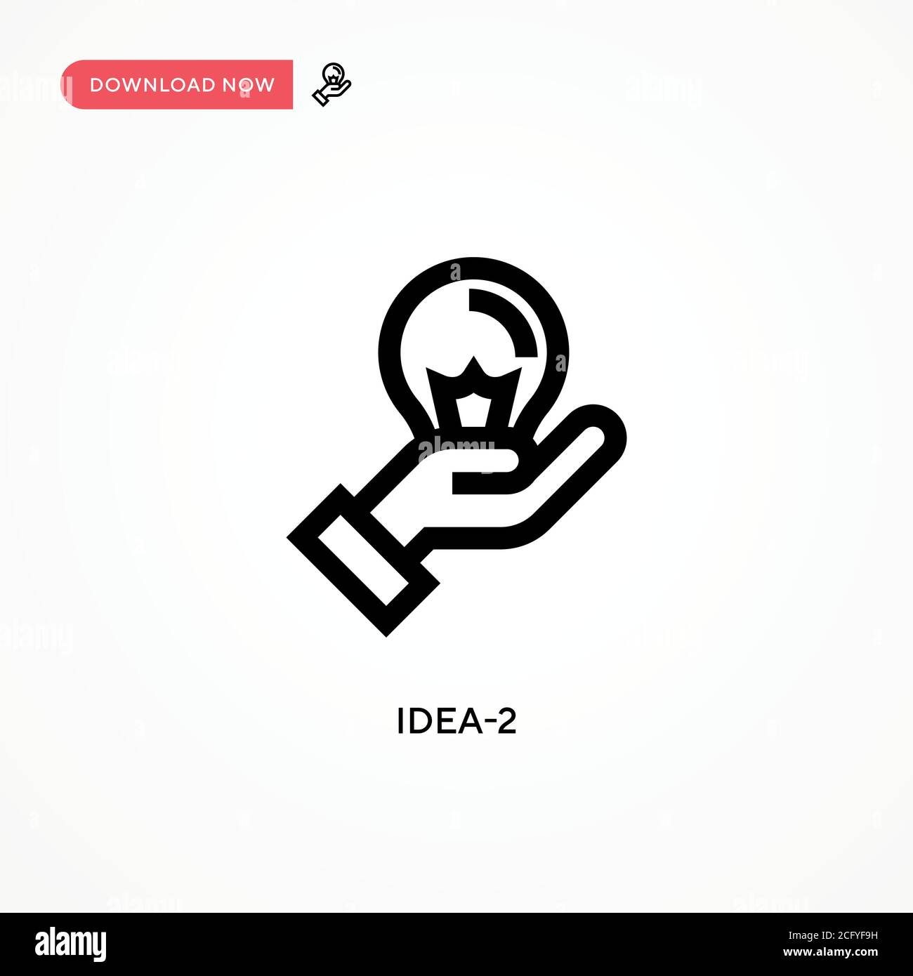 Idea-2 Simple vector icon. Modern, simple flat vector illustration for ...