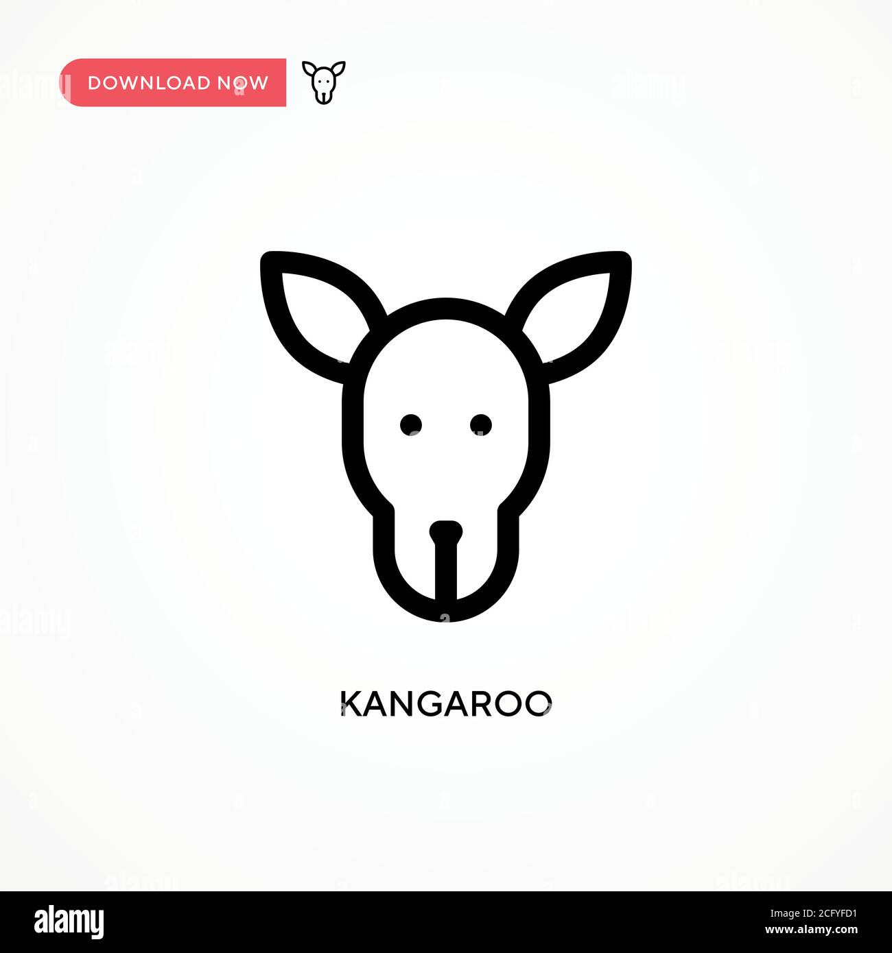 Kangaroo Simple vector icon. Modern, simple flat vector illustration ...