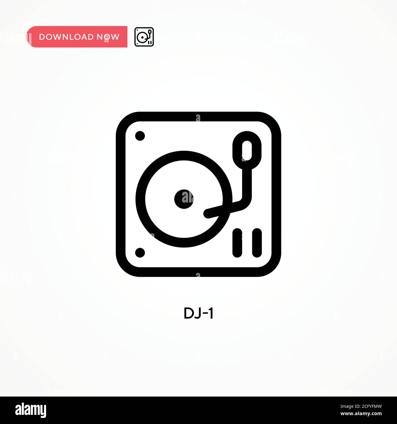 Dj-1 Simple vector icon. Modern, simple flat vector illustration for ...