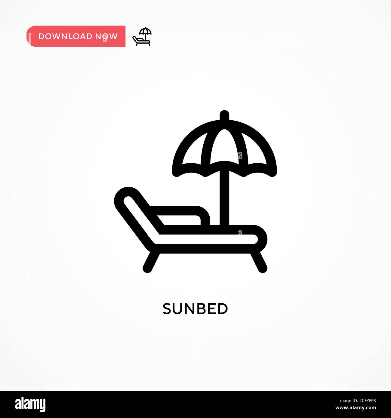 Sunbed Simple vector icon. Modern, simple flat vector illustration for ... Sunbed Simple vector icon. Modern, simple flat vector illustration for ...