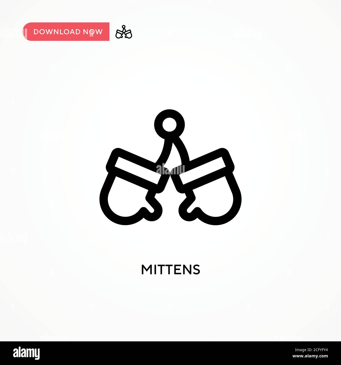 Mittens Simple vector icon. Modern, simple flat vector illustration for ...