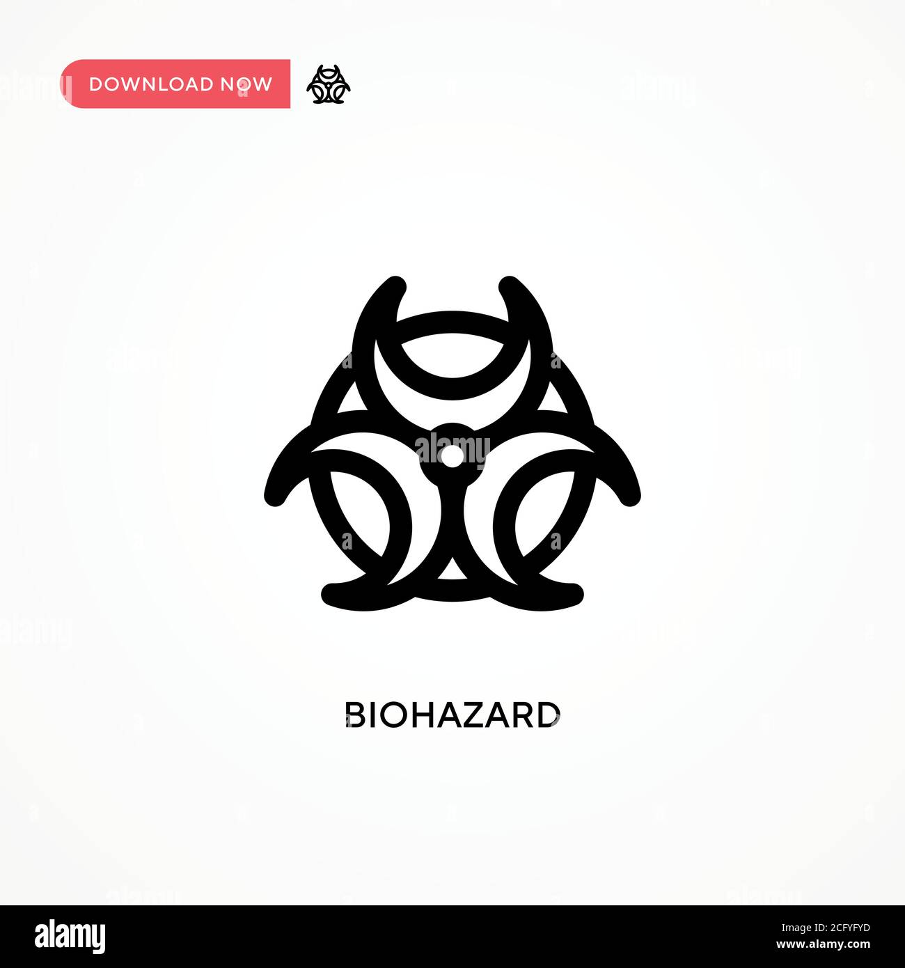 Biohazard Simple vector icon. Modern, simple flat vector illustration ...
