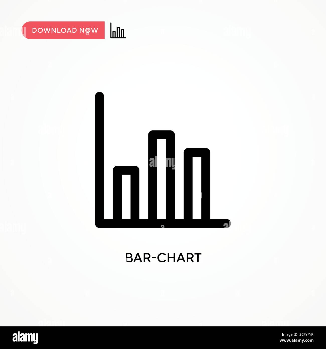 Bar-chart Simple vector icon. Modern, simple flat vector illustration ...