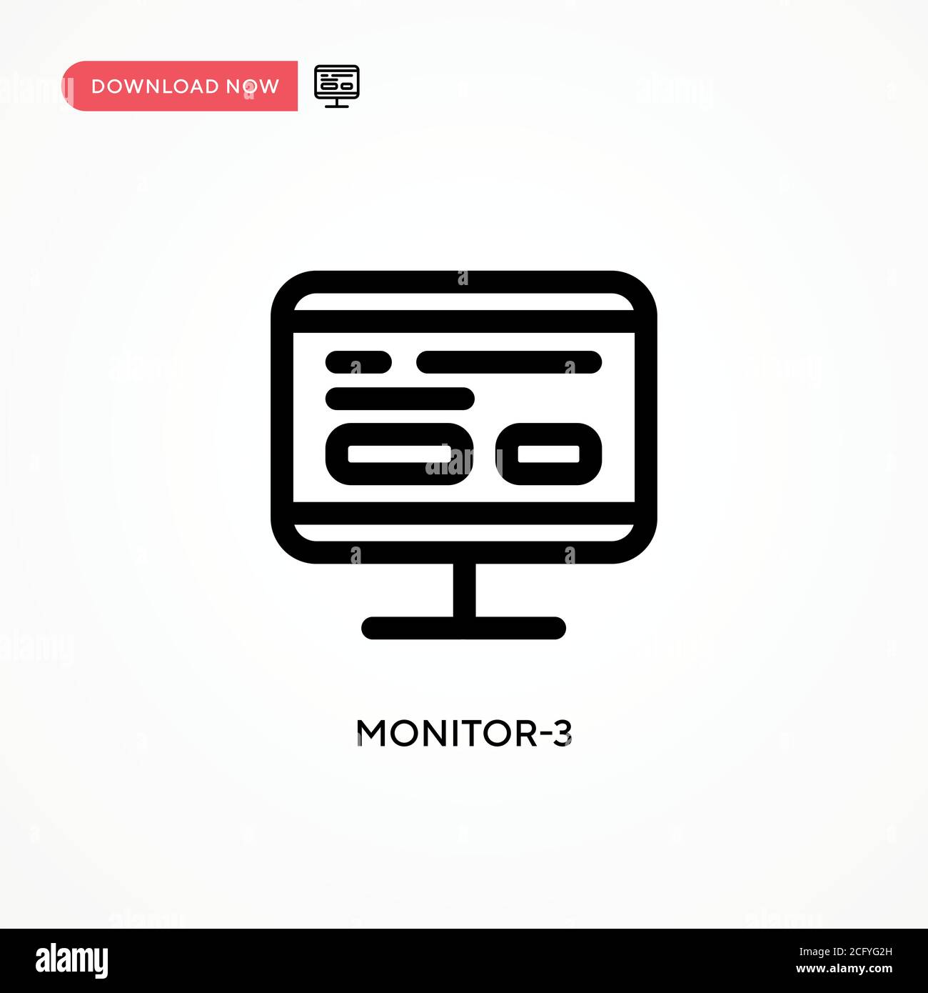 Monitor-3 Simple vector icon. Modern, simple flat vector illustration ...