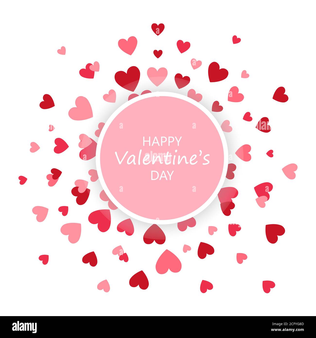 Round pink love heart Stock Vector Images - Alamy