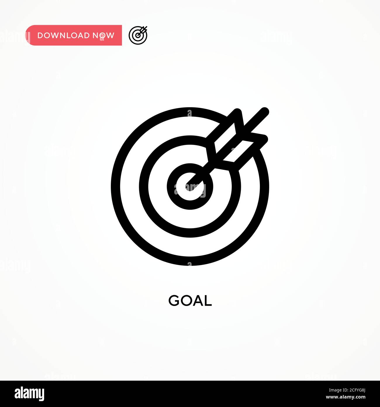 Goal Simple vector icon. Modern, simple flat vector illustration for ...