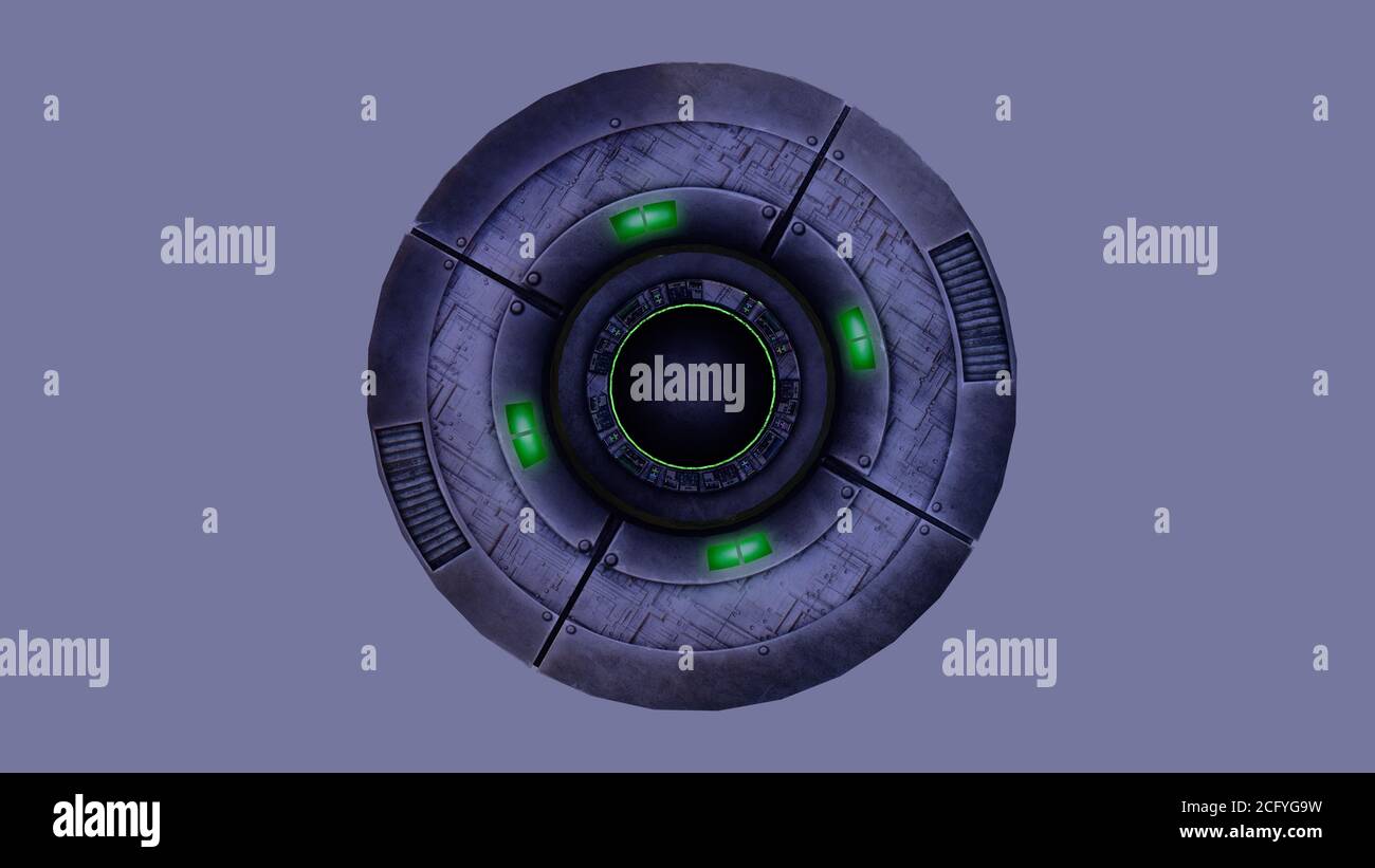 3d render stylized sci-fi spaceship Stock Photo - Alamy