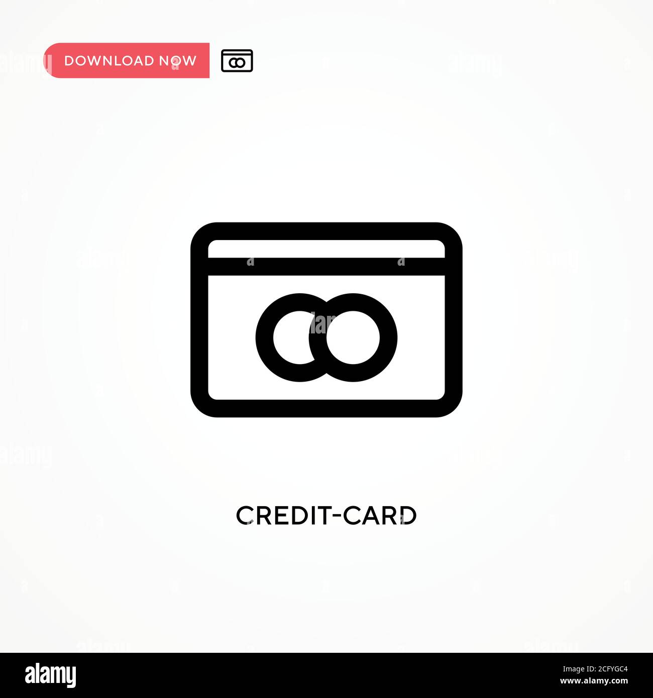 Credit-card Simple vector icon. Modern, simple flat vector illustration ...