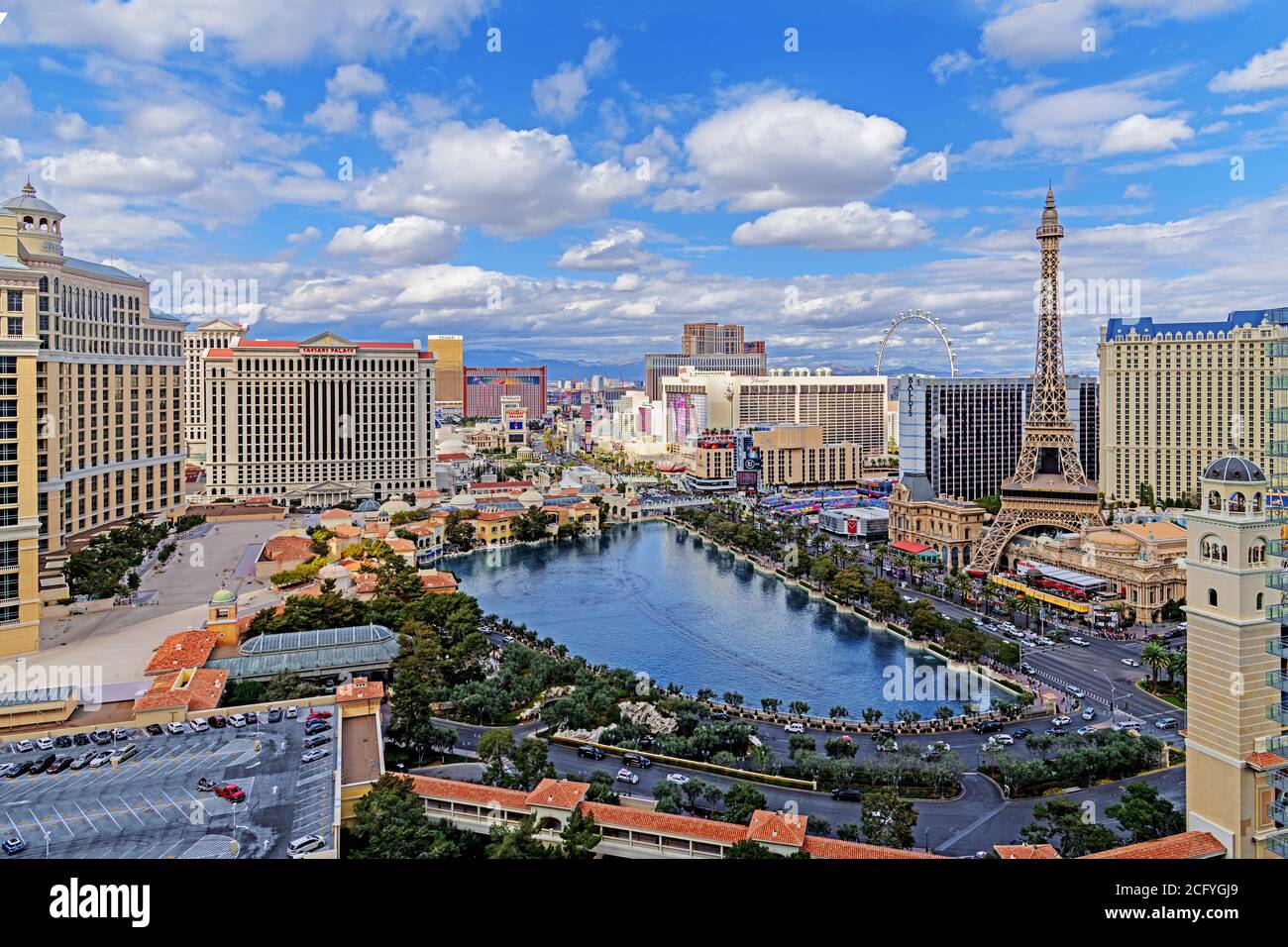 Las Vegas Nevada panoramic view of the Las Vegas Strip Stock Photo - Alamy
