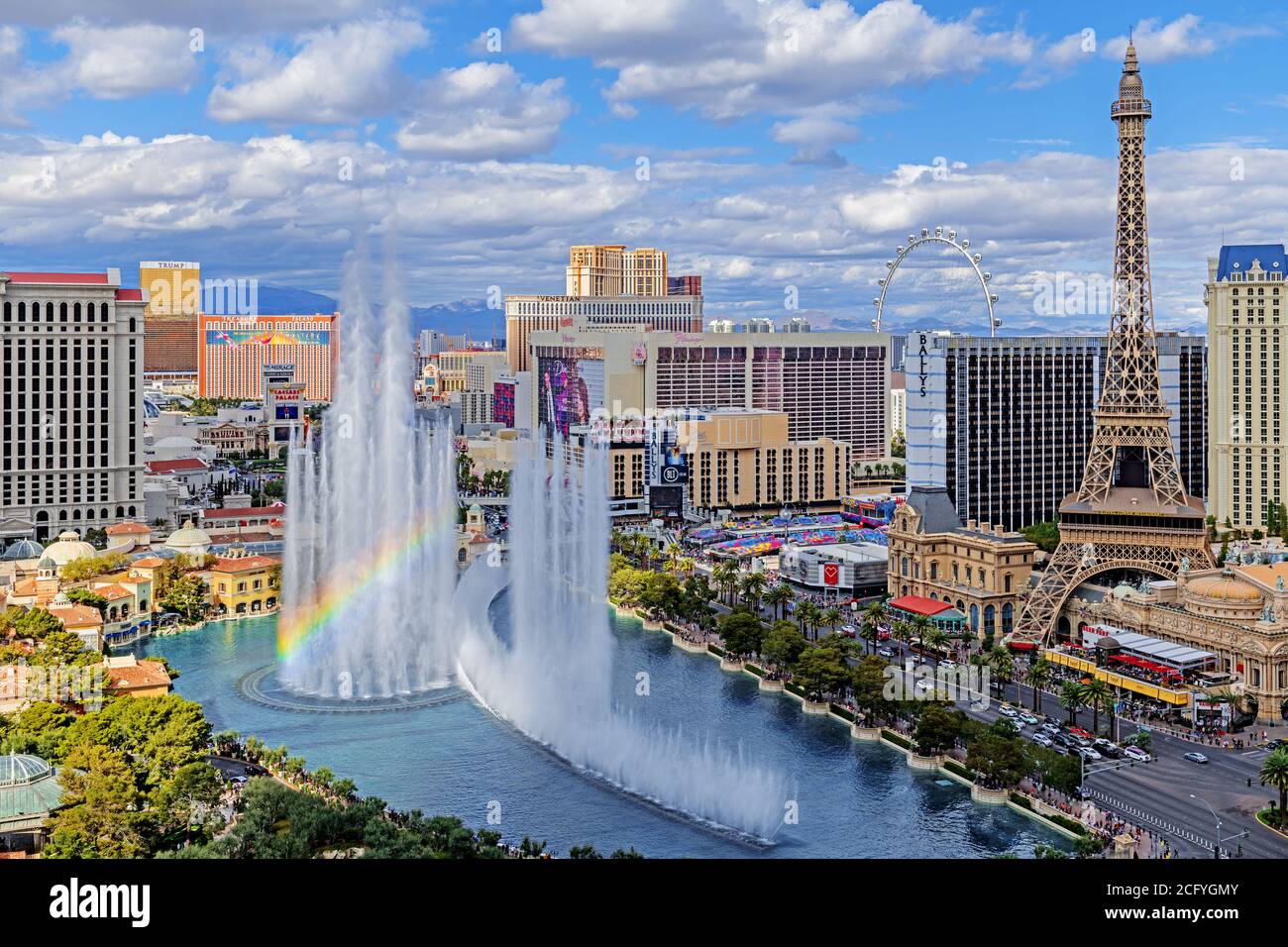 Las Vegas Nevada panoramic view of the Las Vegas Strip Stock Photo - Alamy