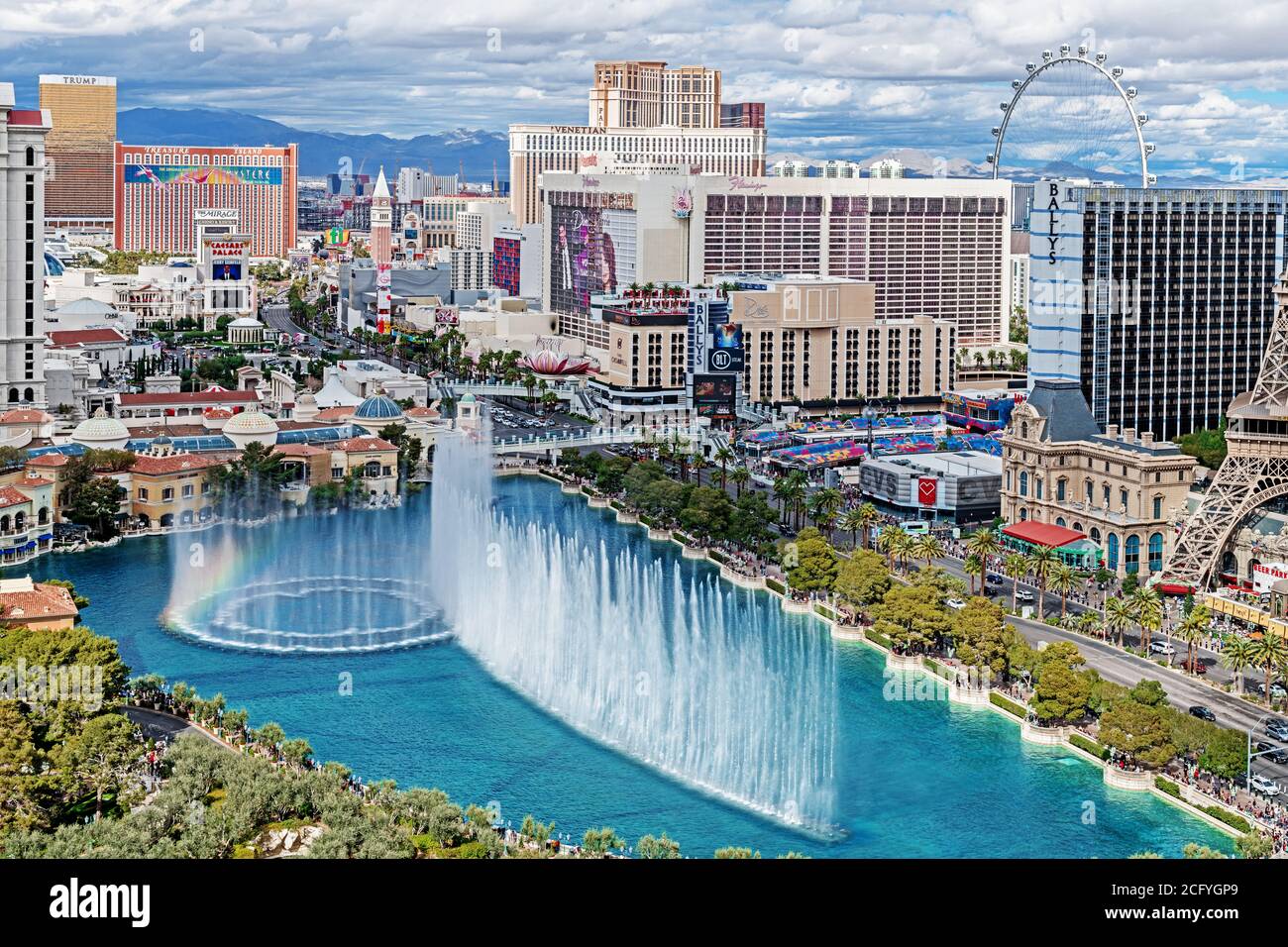 Las Vegas Nevada panoramic view of the Las Vegas Strip Stock Photo - Alamy