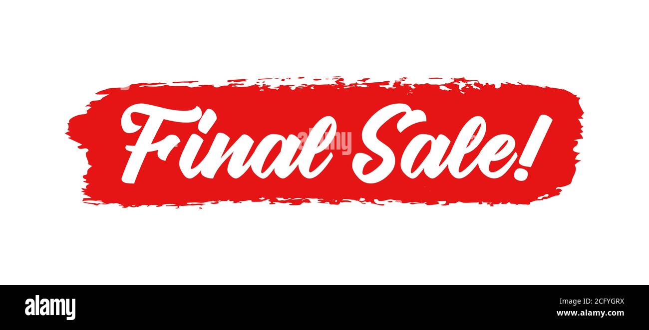 Hand sketched FINAL SALE as banner. Drawn commercial lettering for ...