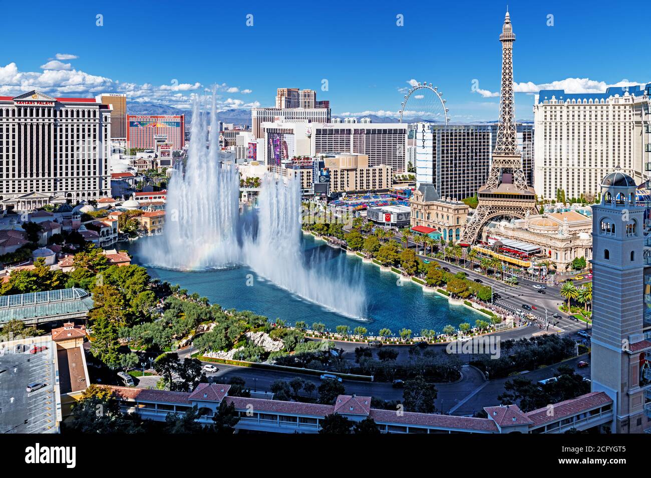 Las Vegas Nevada panoramic view of the Las Vegas Strip Stock Photo - Alamy