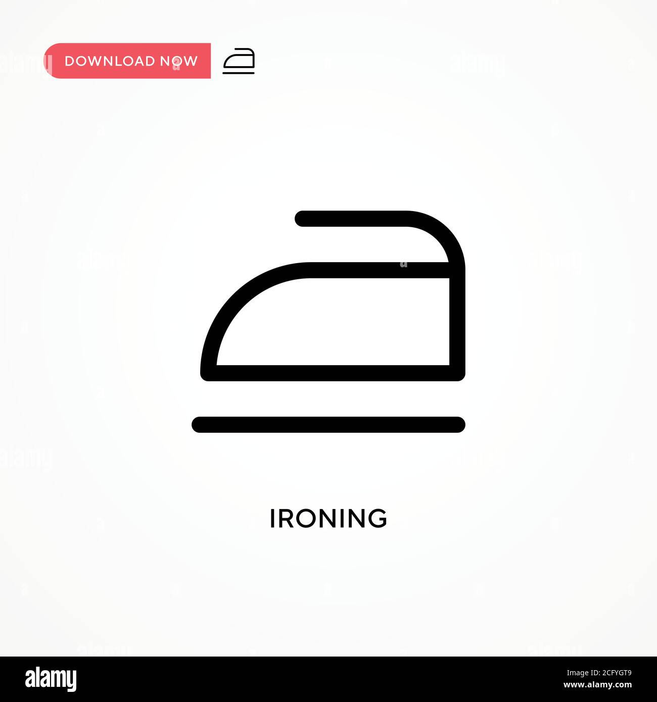 Ironing Simple vector icon. Modern, simple flat vector illustration for ...