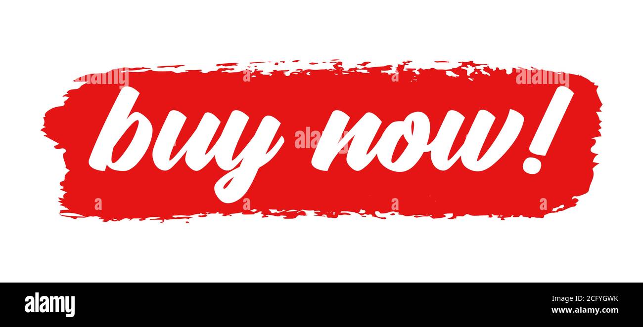 Hand sketched BUY NOW quote as banner. Drawn commercial lettering for ...