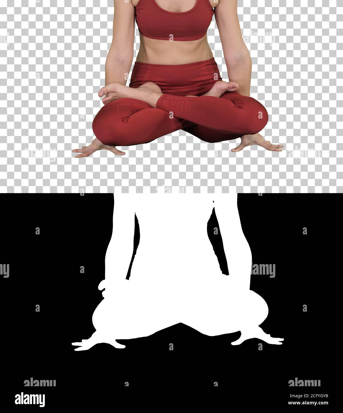 Sporty attractive woman practicing yoga, standing in Scale exercise ...