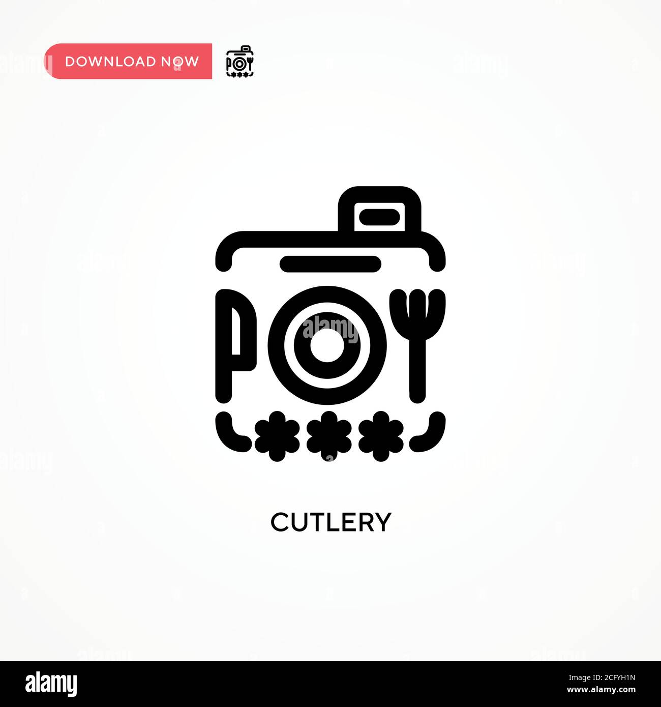 Cutlery Simple vector icon. Modern, simple flat vector illustration for ...