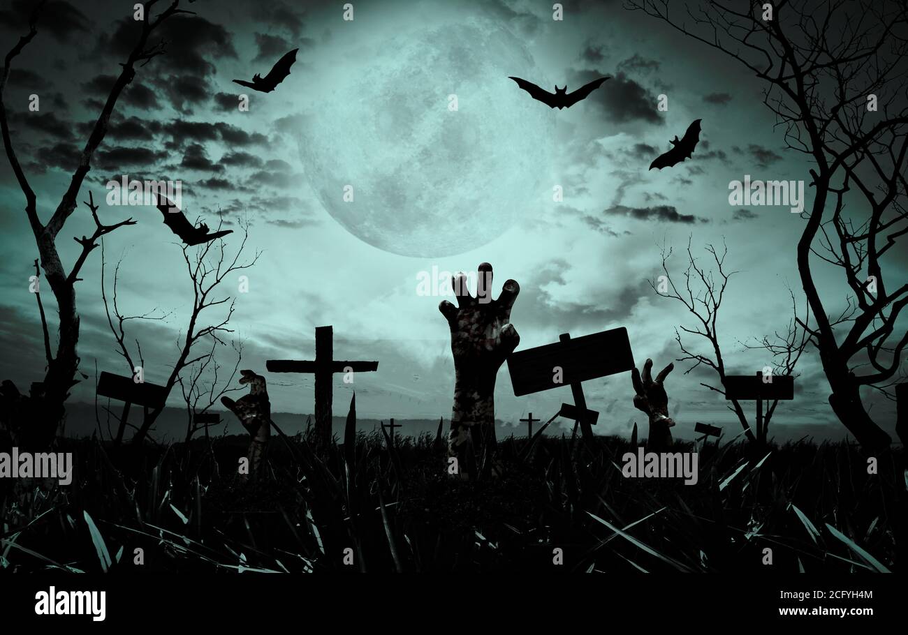Zombie Graveyard Background