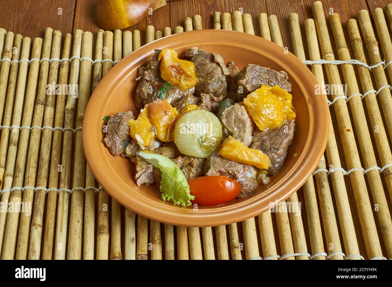 Spanish goat meat hotpot, hearty stew is a great meal Stock Photo - Alamy