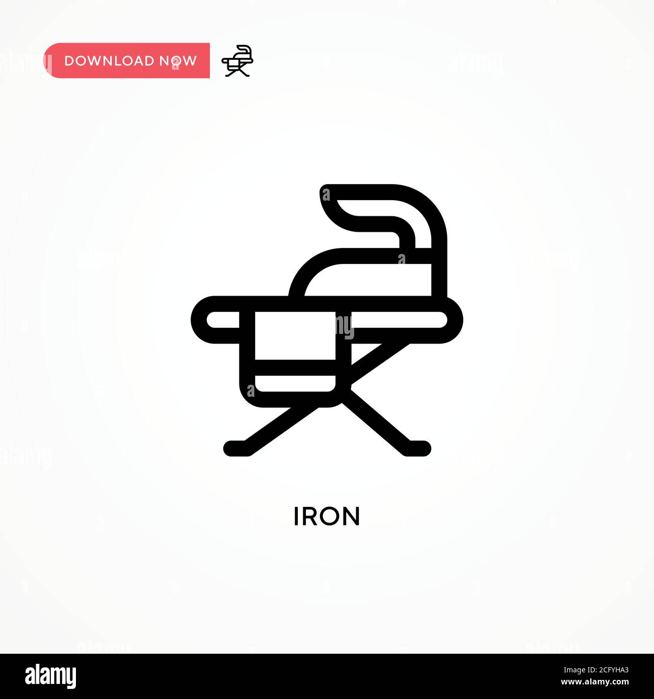 Iron Simple vector icon. Modern, simple flat vector illustration for ...