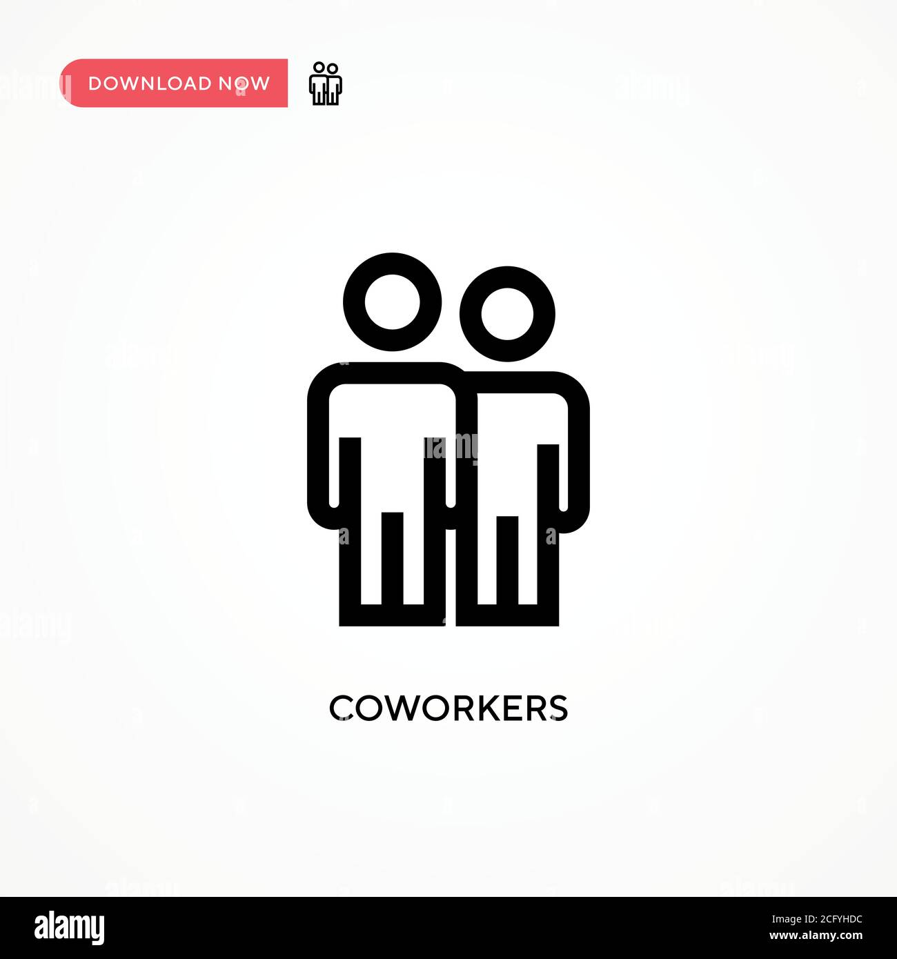 Coworkers Simple vector icon. Modern, simple flat vector illustration for web site or mobile app ...