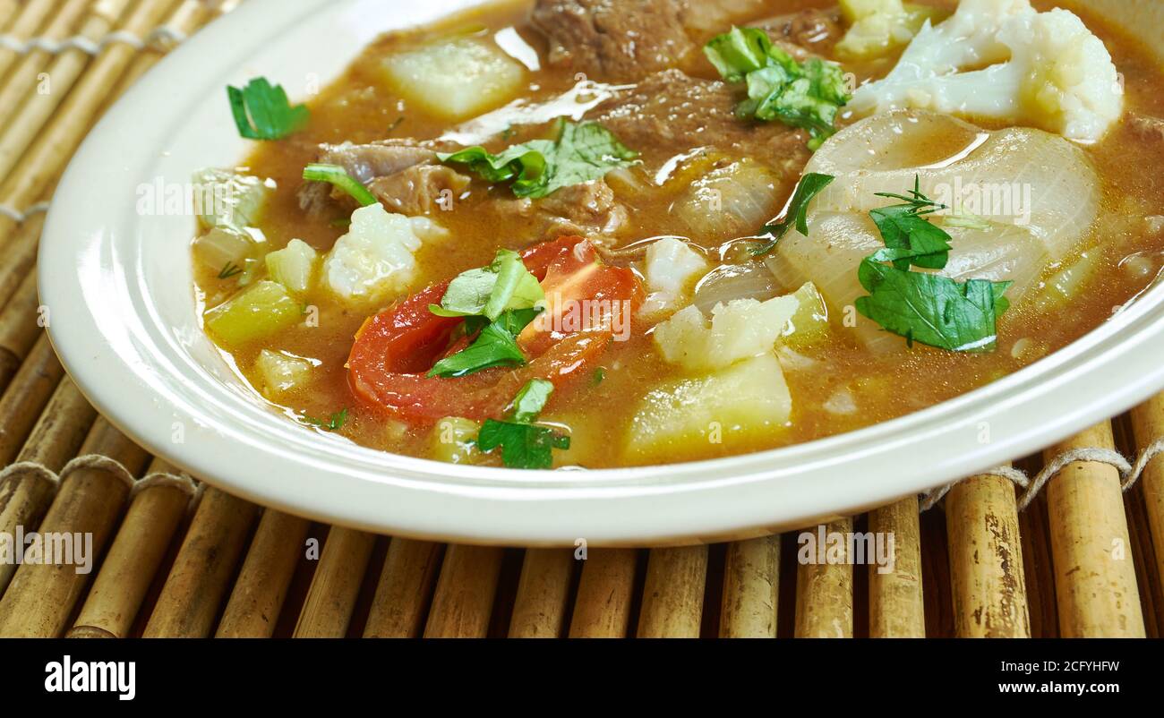 Gulashsoep Sudada - traditional Colombian meat dish close up Stock ...