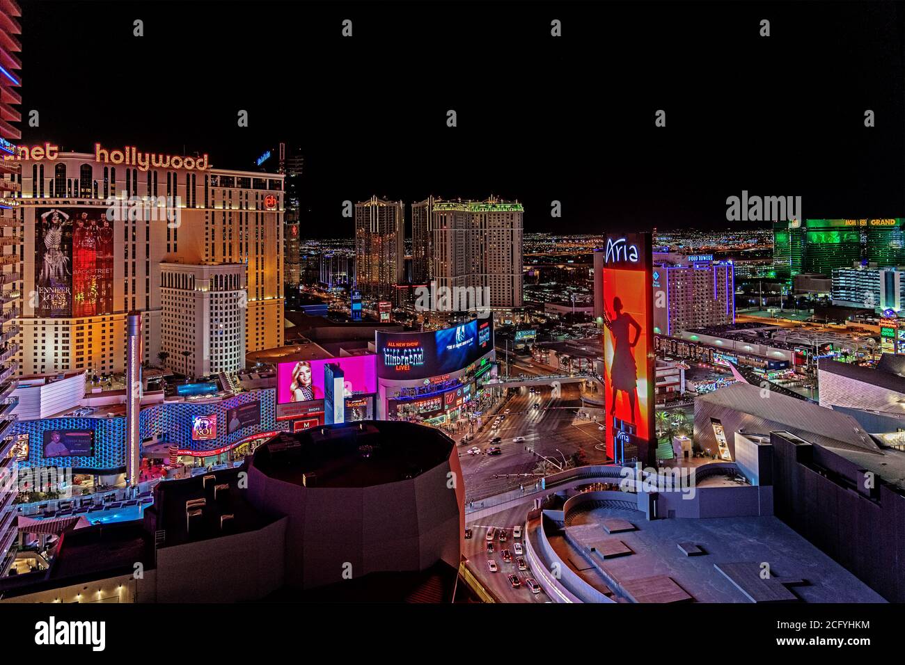 Las Vegas Nevada panoramic view of the Las Vegas Strip Stock Photo - Alamy