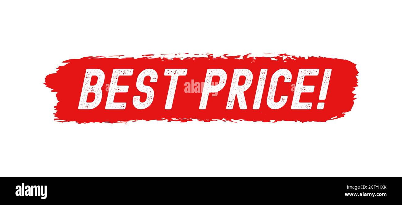 Hand sketched BEST PRICE quote as banner. Drawn commercial lettering ...