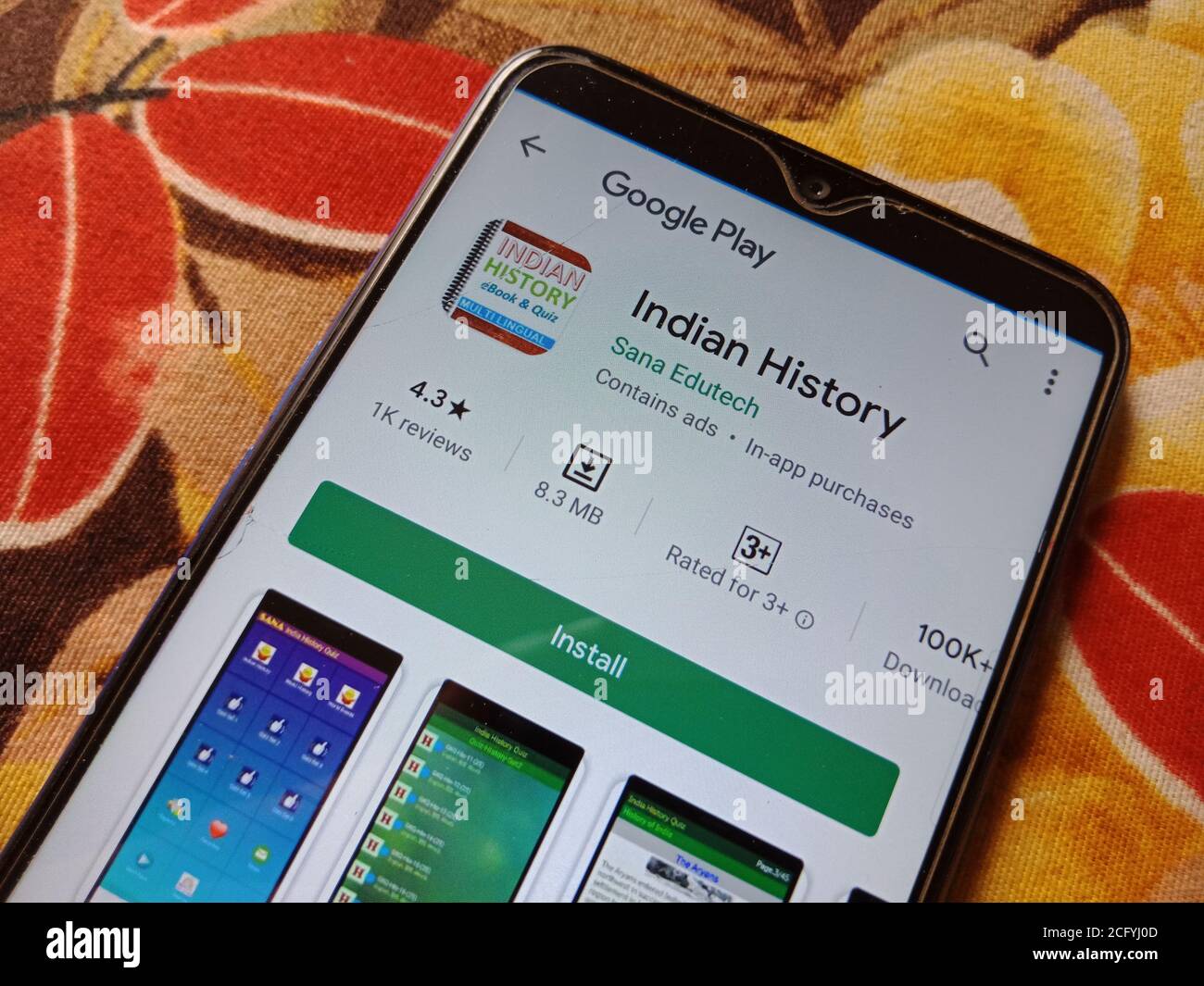DISTRICT KATNI, INDIA - MAY 04, 2020: Indian History smart phone ...