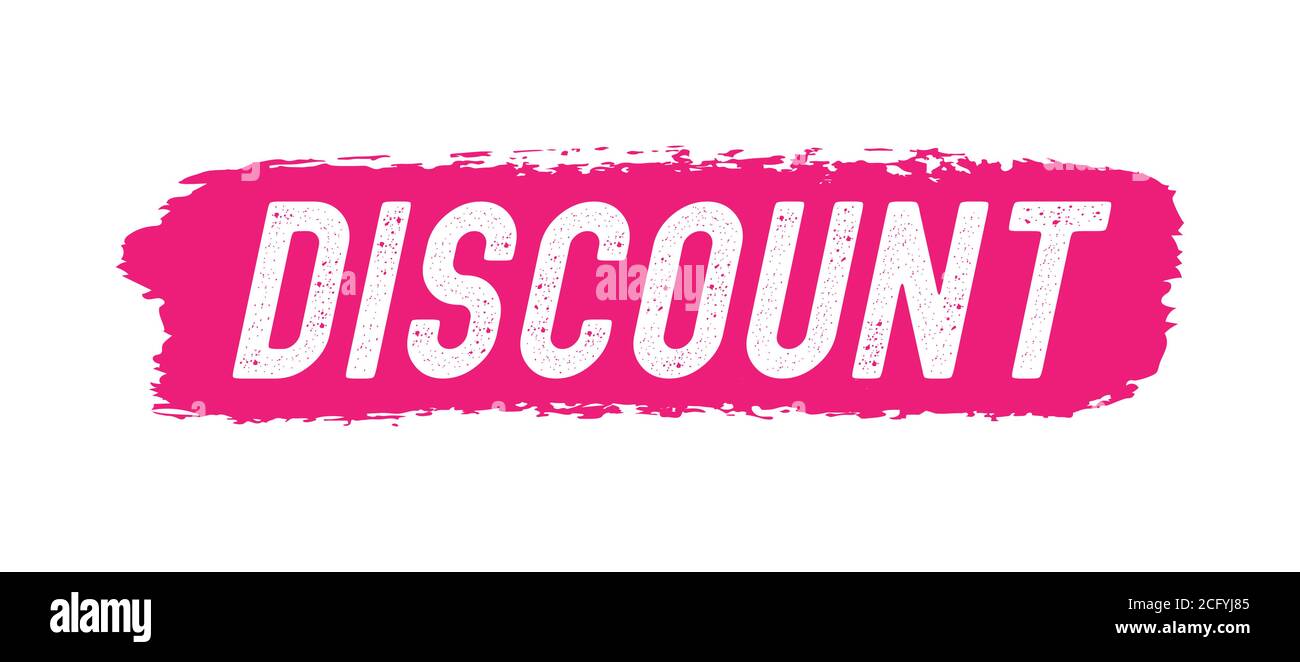 Hand sketched DISCOUNT word as banner. Drawn commercial lettering for ...