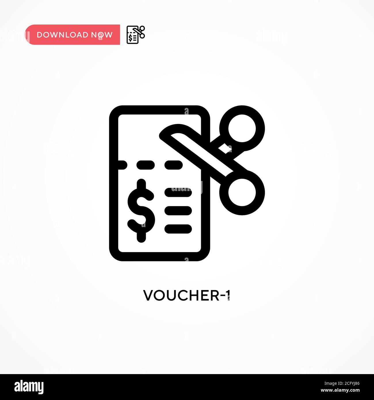 Voucher-1 Simple vector icon. Modern, simple flat vector illustration ...