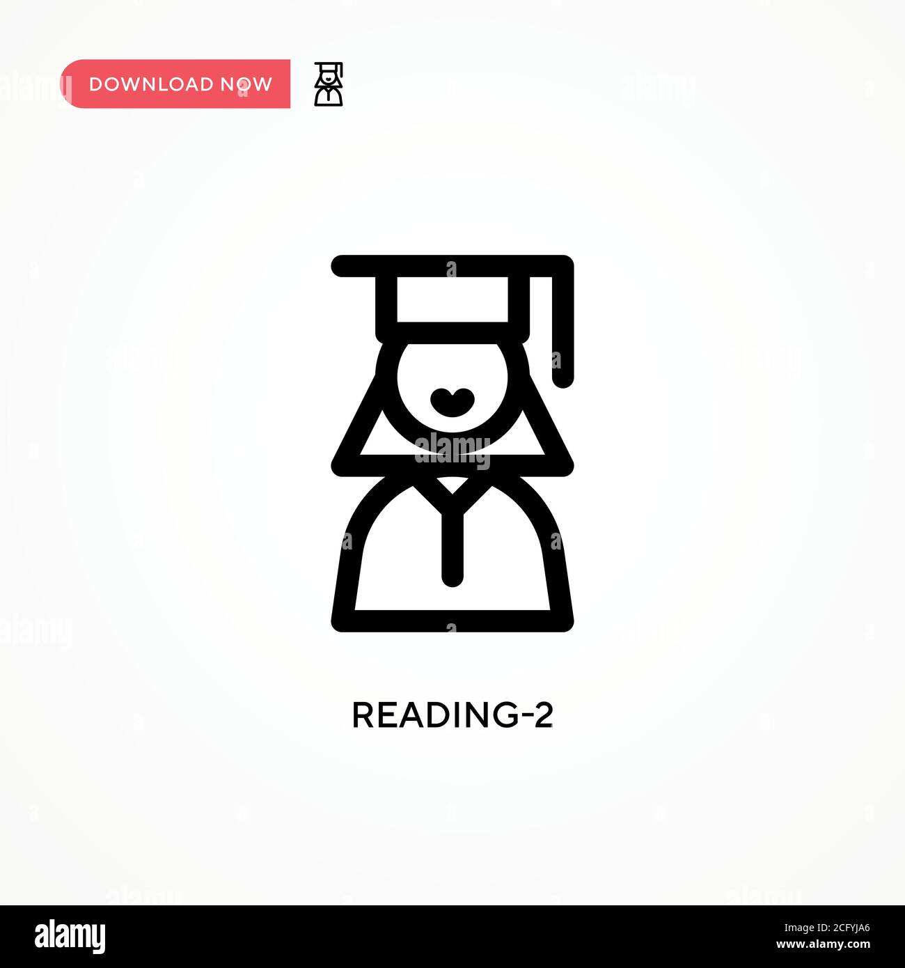 Reading-2 Simple vector icon. Modern, simple flat vector illustration ...