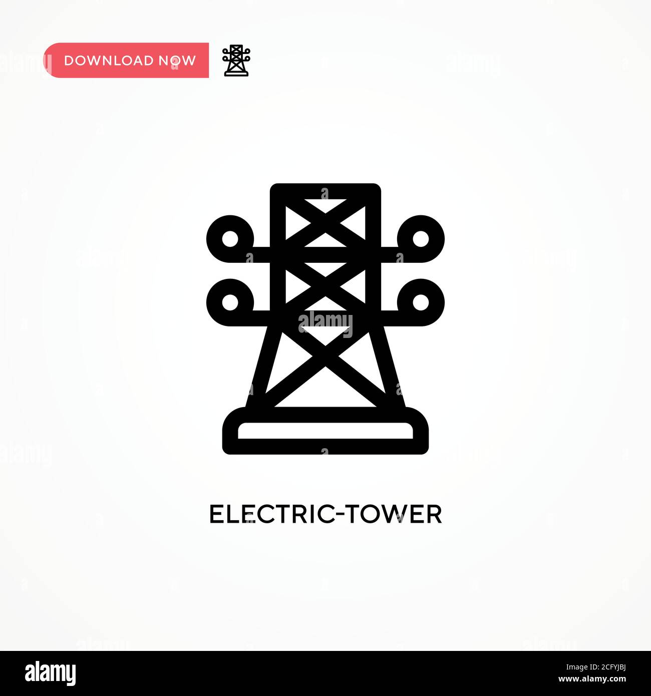Electric-tower Simple vector icon. Modern, simple flat vector ...