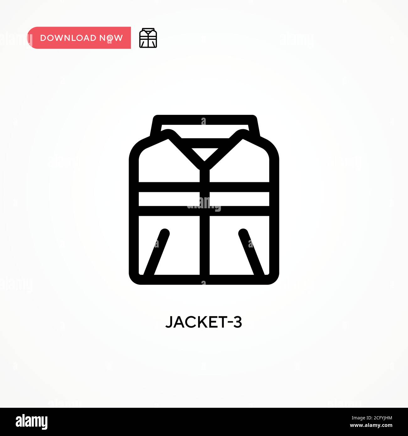 Jacket-3 Simple vector icon. Modern, simple flat vector illustration ...