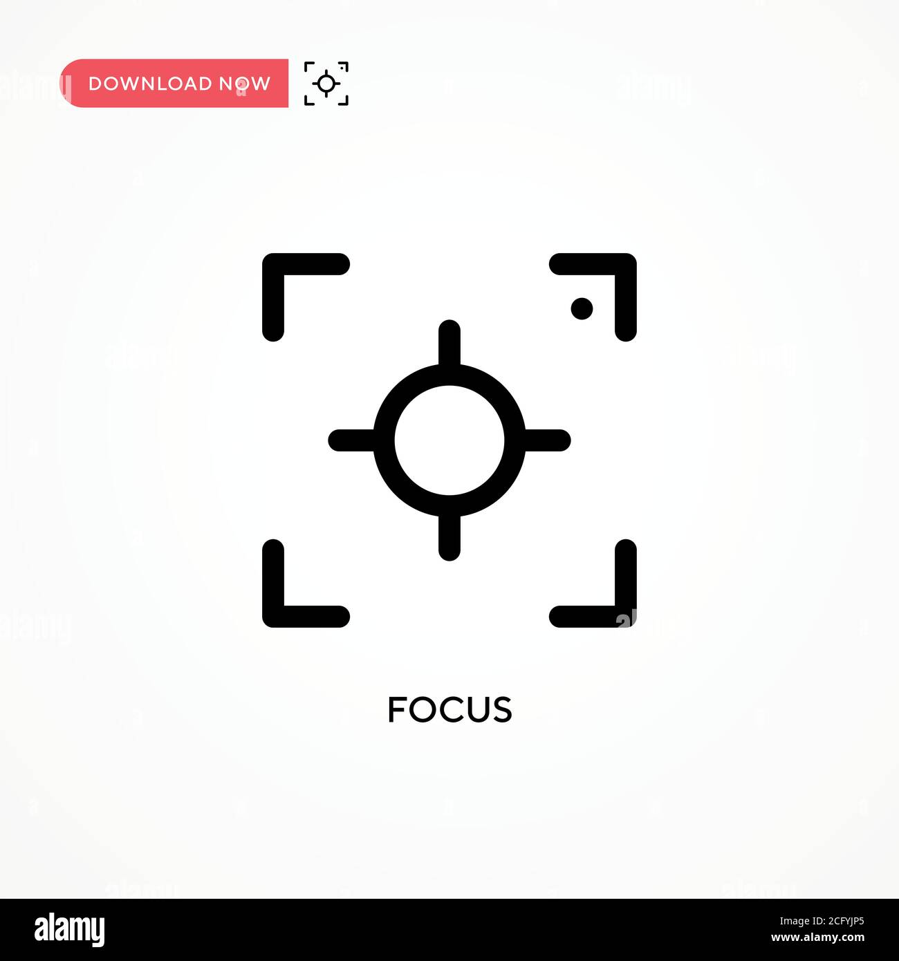 Focus Simple vector icon. Modern, simple flat vector illustration for ...