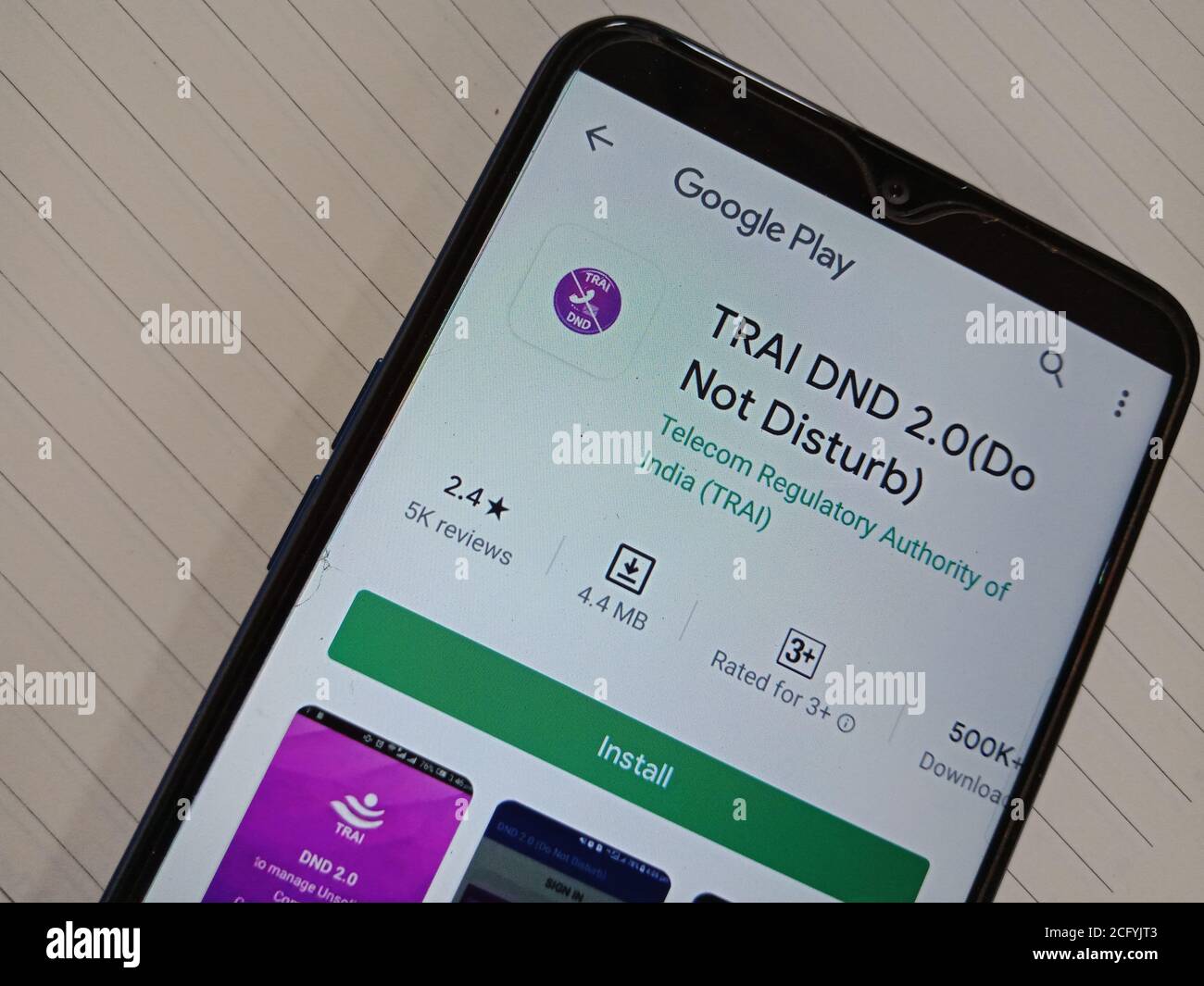 DISTRICT KATNI, INDIA - MAY 04, 2020: TRAI DND 2.0 Do not disturb ...