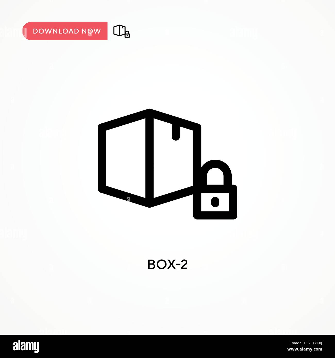 Box-2 Simple vector icon. Modern, simple flat vector illustration for ...