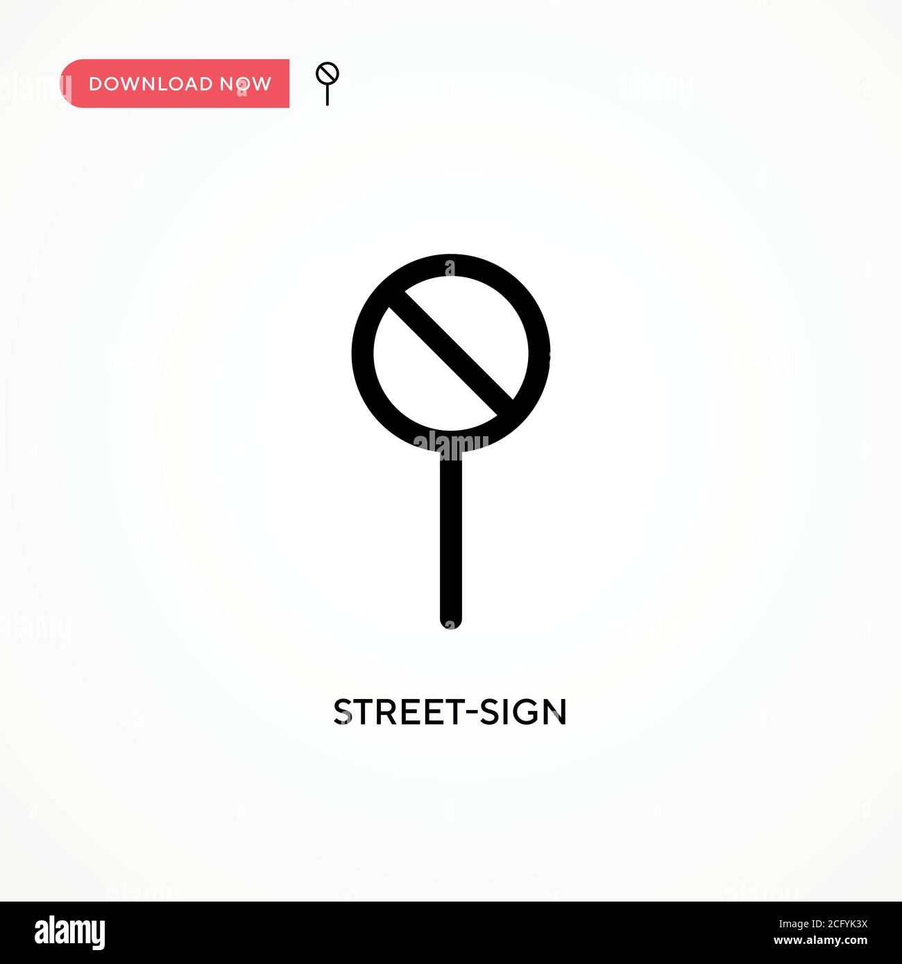 Street-sign Simple vector icon. Modern, simple flat vector illustration ...