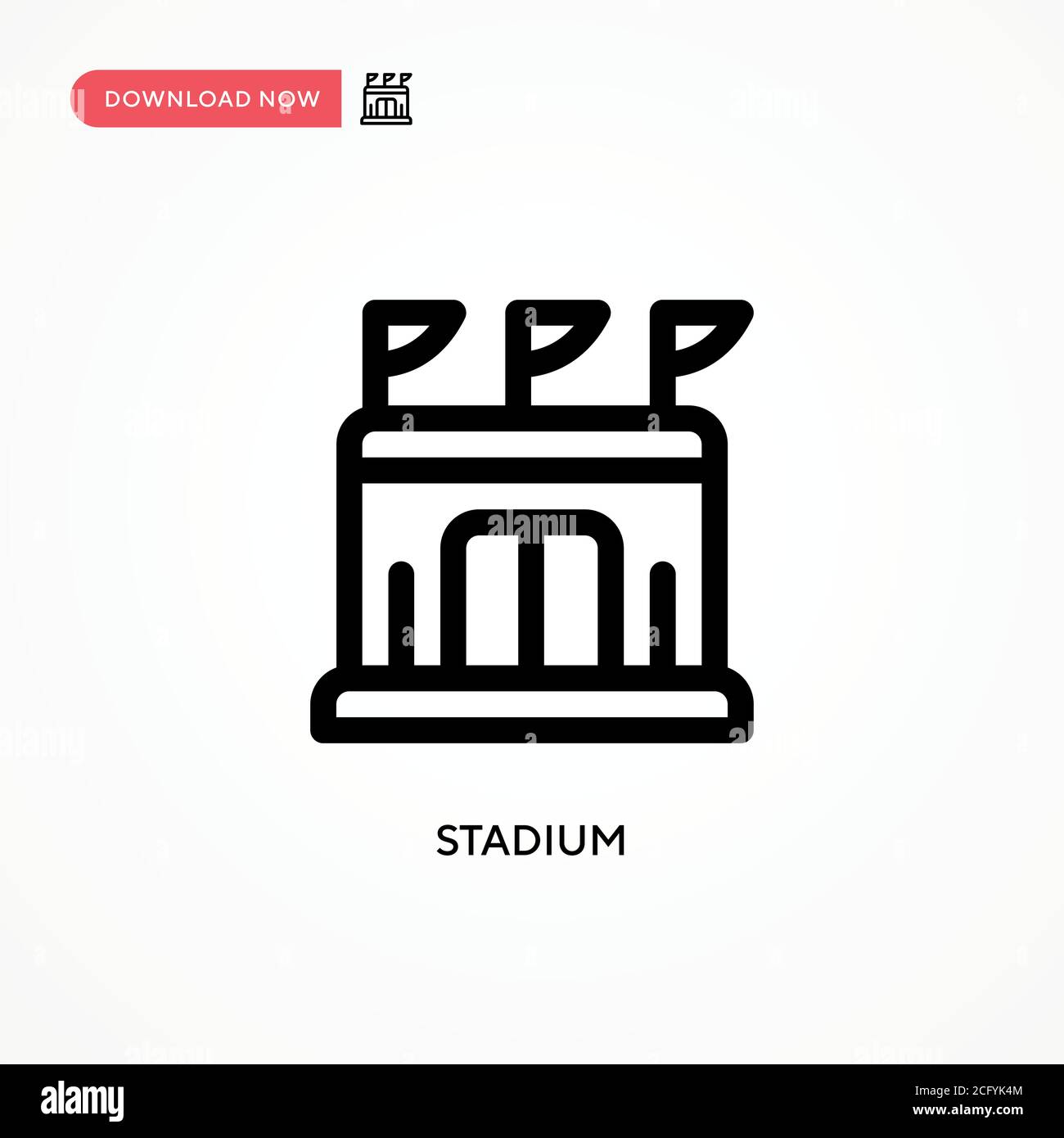 Stadium Simple vector icon. Modern, simple flat vector illustration for ...