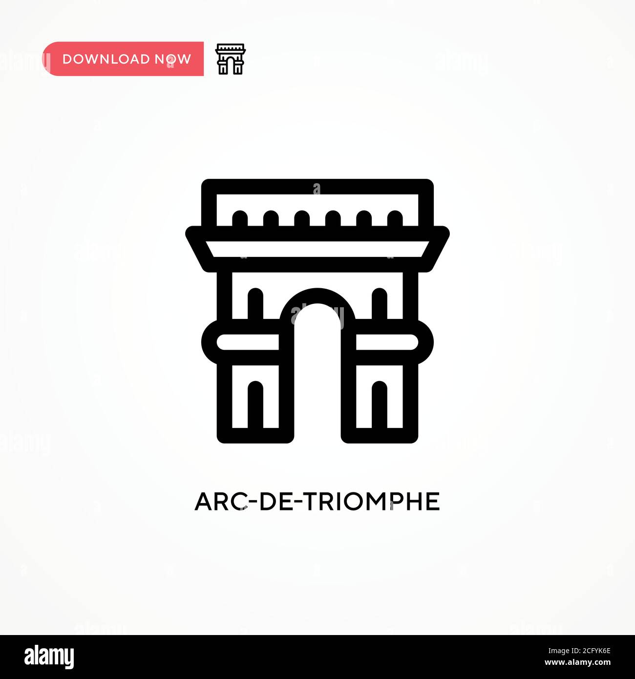 Arc-de-triomphe Simple vector icon. Modern, simple flat vector illustration for web site or ...