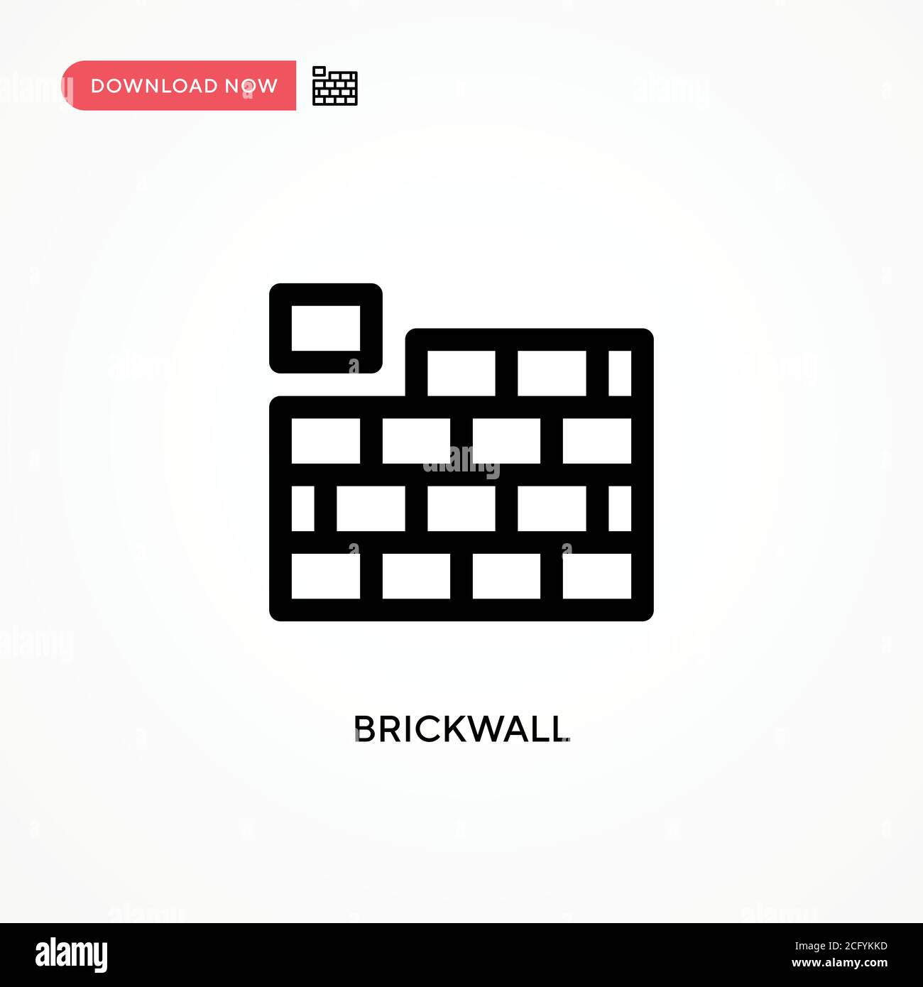 Brickwall Simple vector icon. Modern, simple flat vector illustration for web site or mobile app ...